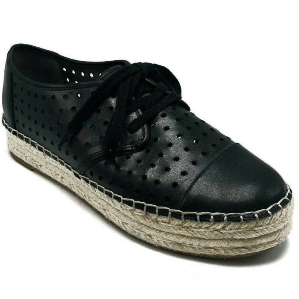 Nine West Gigantico Black Star Platform Espadrilles S… - Gem